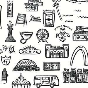 Saint Louis Black & White - Etsy