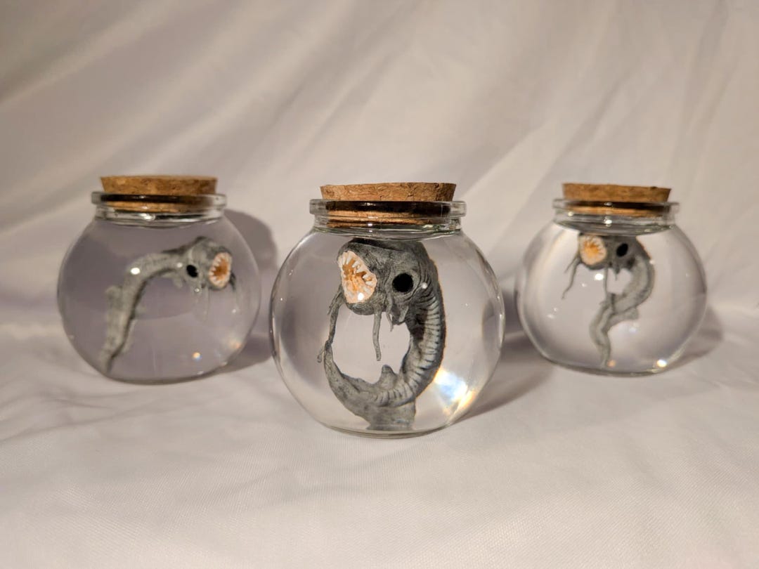 Illithid (mind Flayer) Parasite in a Jar Desk/shelf Ornament - Etsy