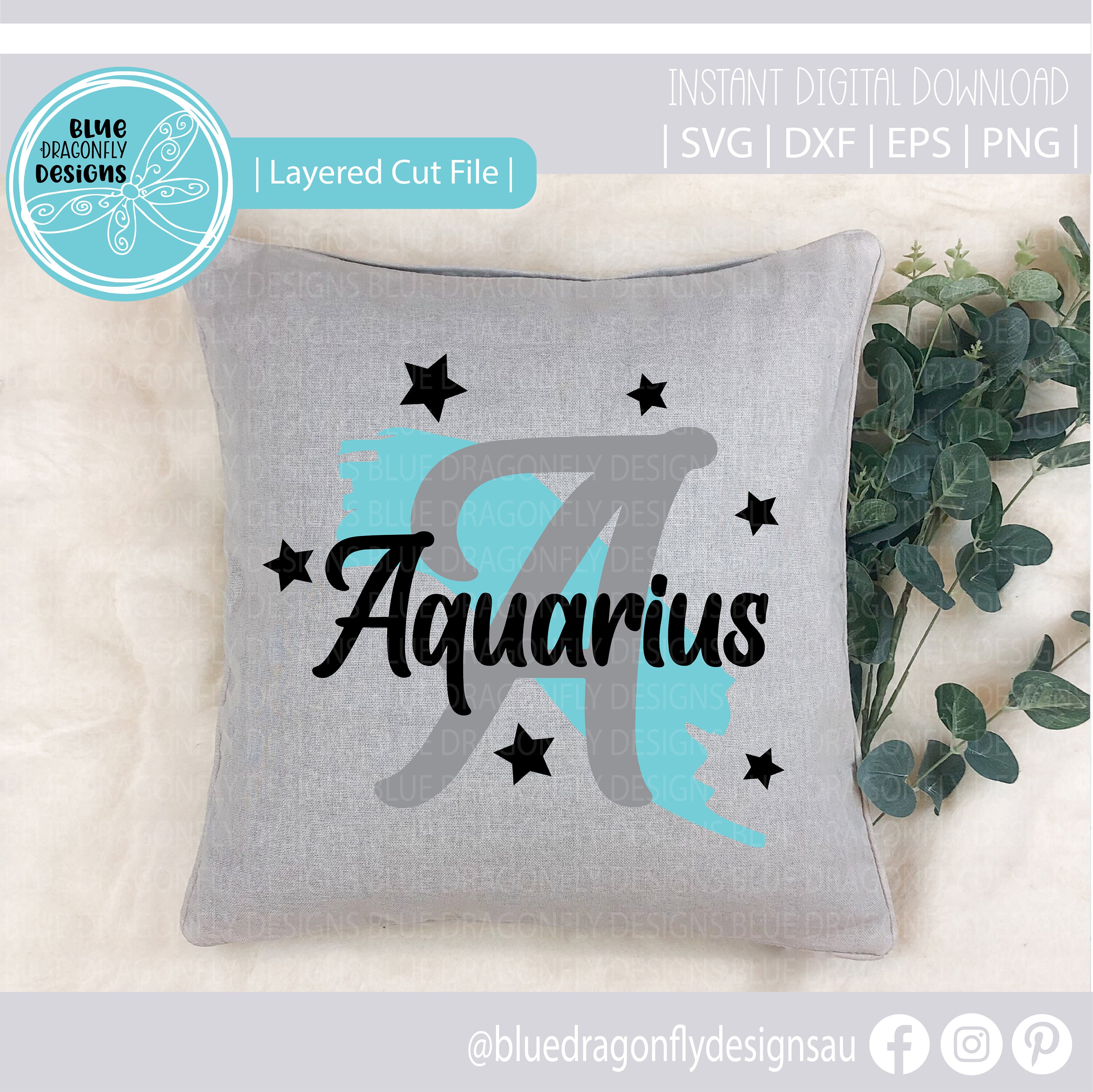 Aquarius SVG Star Sign SVG Astrology SVG Zodiac Svg - Etsy Australia