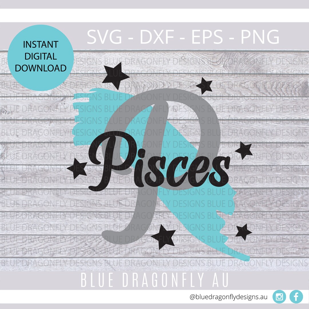Pisces SVG Star Sign SVG Astrology SVG Zodiac Svg Birthday Svg Svg for ...