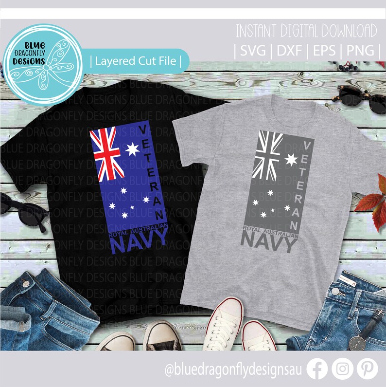 Royal Australian Navy Veteran Flag SVG Navy Vet Flag SVG Anzac SVG ...