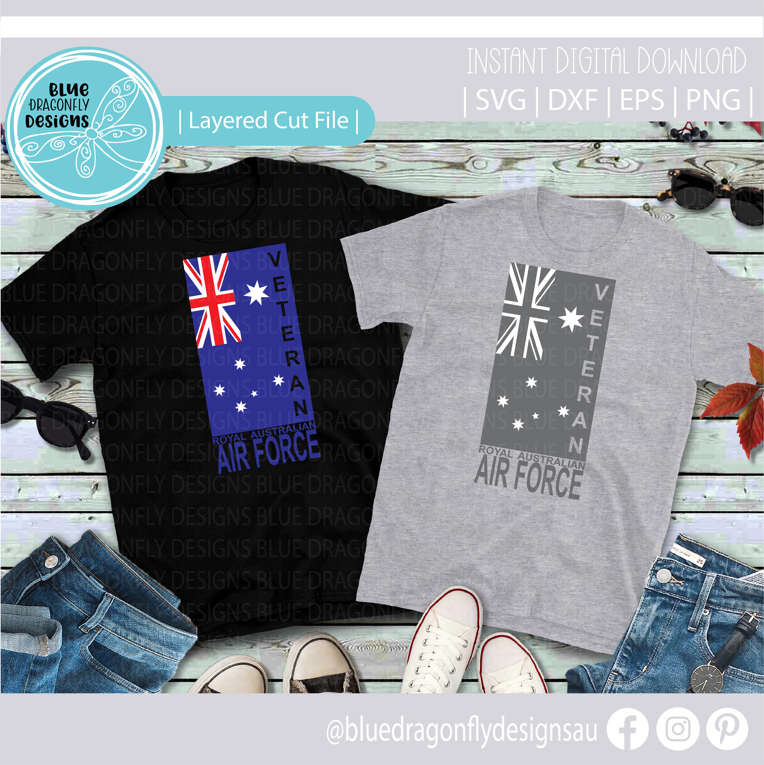 Royal Australian Air Force Veteran Flag SVG | Air Force Vet Flag SVG ...
