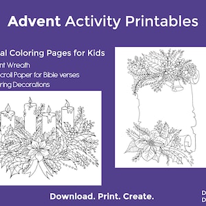 Advent Activity Coloring Printables for Kids and Adults - Advent Wreath ...