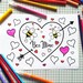 Valentine's Day Printable Coloring Pages and Cut Out Decorations for ...