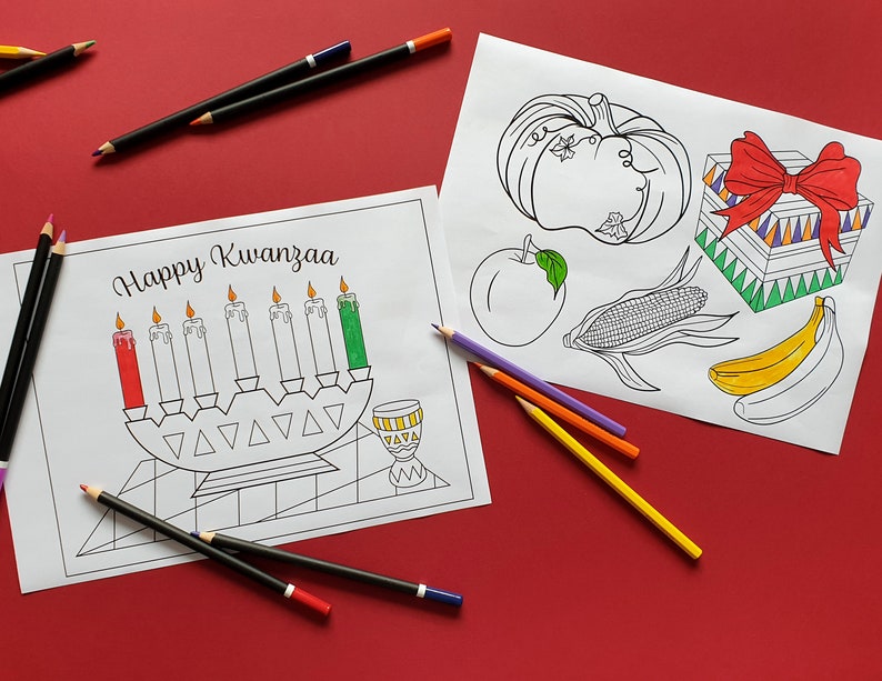 Kwanzaa Activity Printables 10 Digital Coloring Pages - Decorations for ...