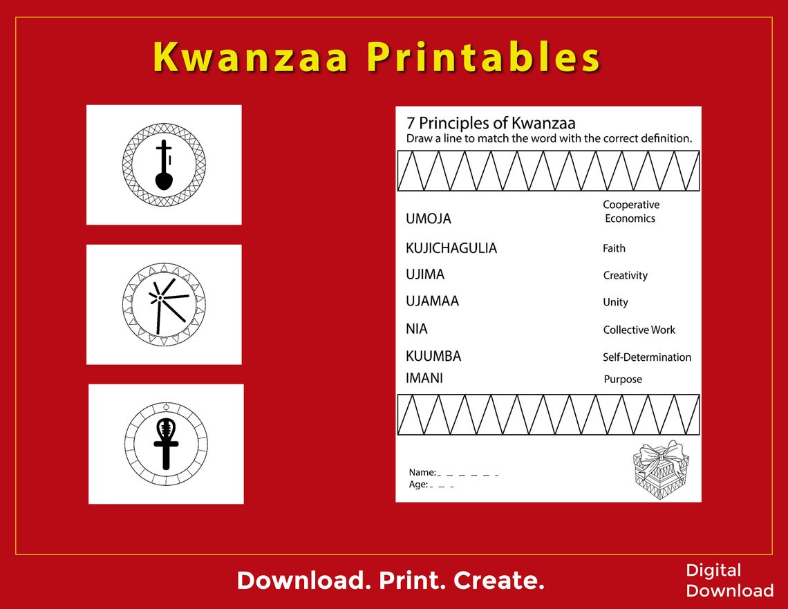 Kwanzaa Activity Printables 10 Digital Coloring Pages - Decorations for ...