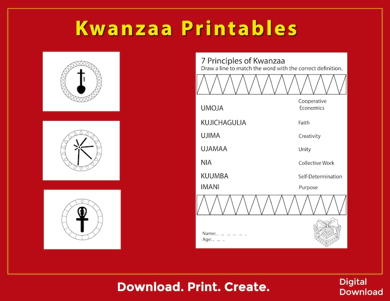 Kwanzaa Activity Printables 10 Digital Coloring Pages - Decorations for ...
