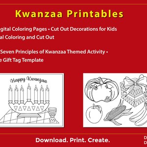 Kwanzaa Activity Printables 10 Digital Coloring Pages - Decorations for ...