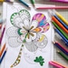 3 Pages Printable Coloring Page Shamrock Doodle Zentangle Art Instant ...