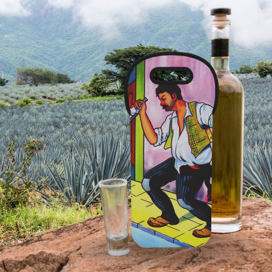 Wine Tote Bag El Borracho Loteria Mexicana Neoprene Cooler - Etsy