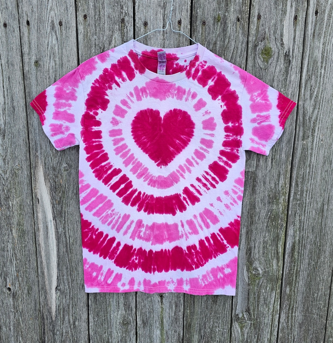 Tie Dye Heart Shirt Valentine's Day - Cupid - Pink - Adult/youth - Etsy