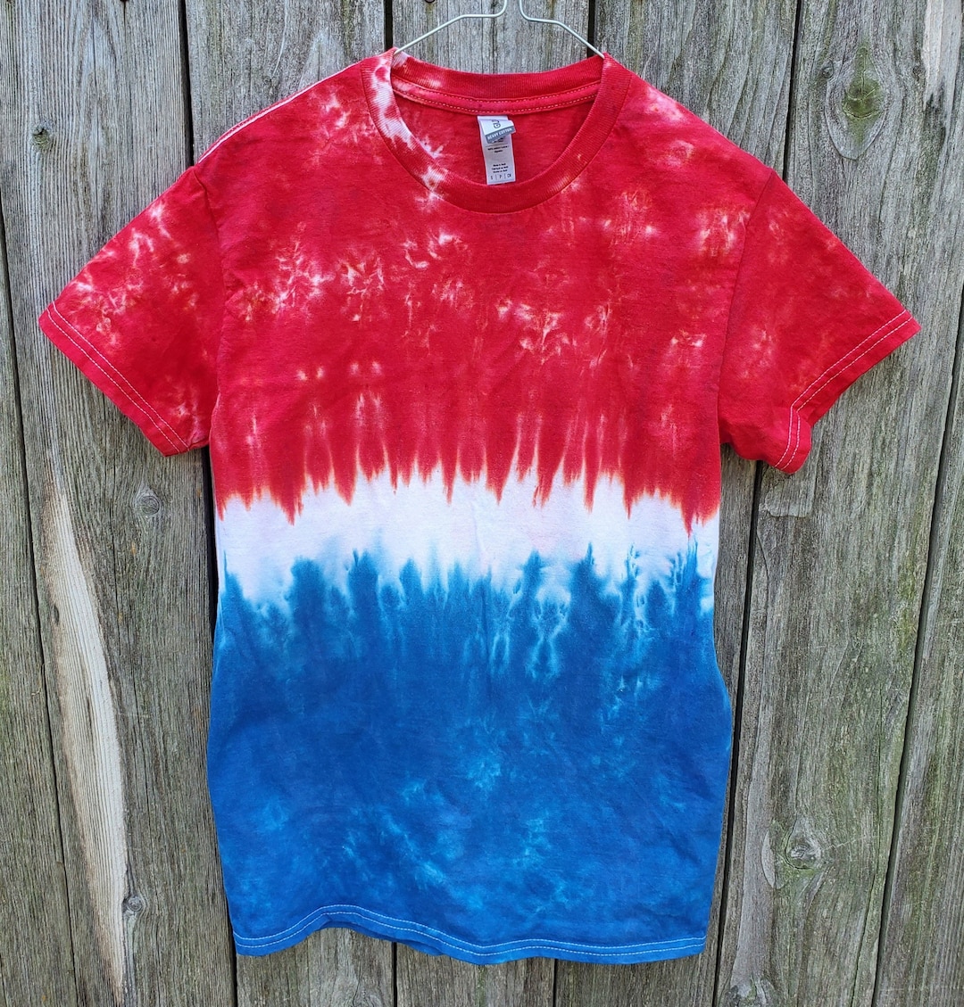 Patriotic Tie Dye Tee Shirt, Red/white/blue, USA - Bomb Pop - Etsy