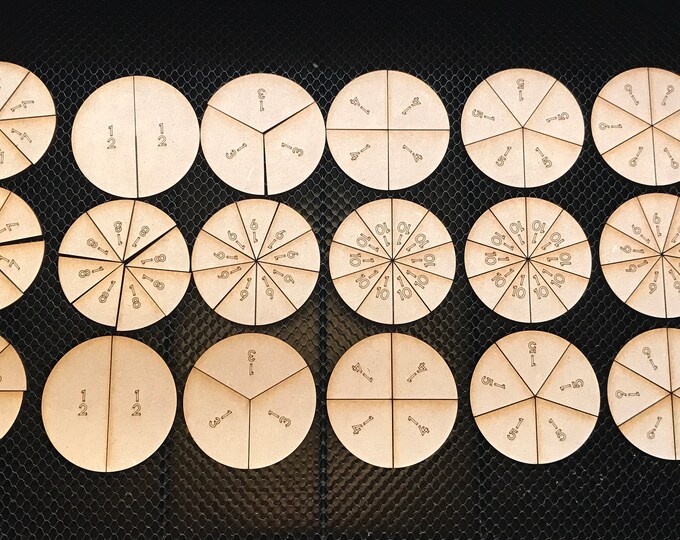 SVG File: Montessori Fraction Circles Glowforge and Laser Cutting - Etsy