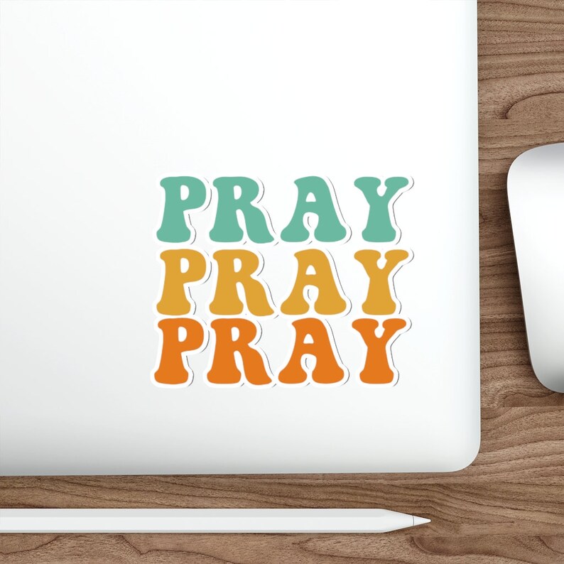 Pray Colorful Christian Sticker| Jesus Sticker | Faith Sticker - Etsy