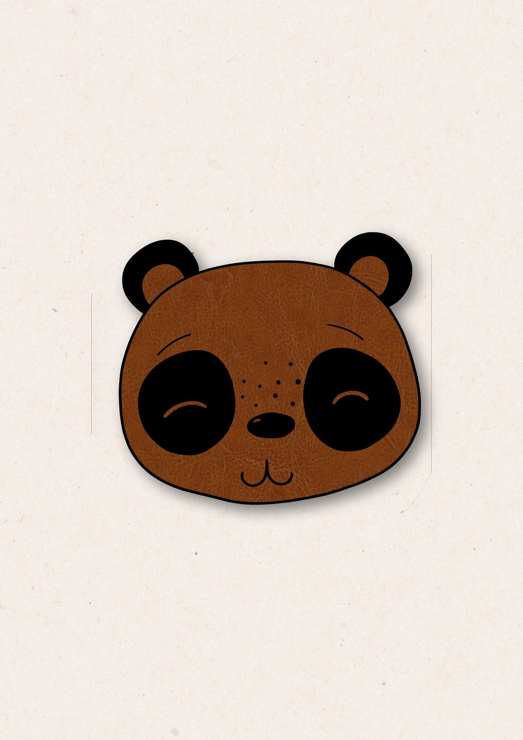 Iron-on Patch | Panda | Leather Look | Animal Iron-on Transfer - Etsy