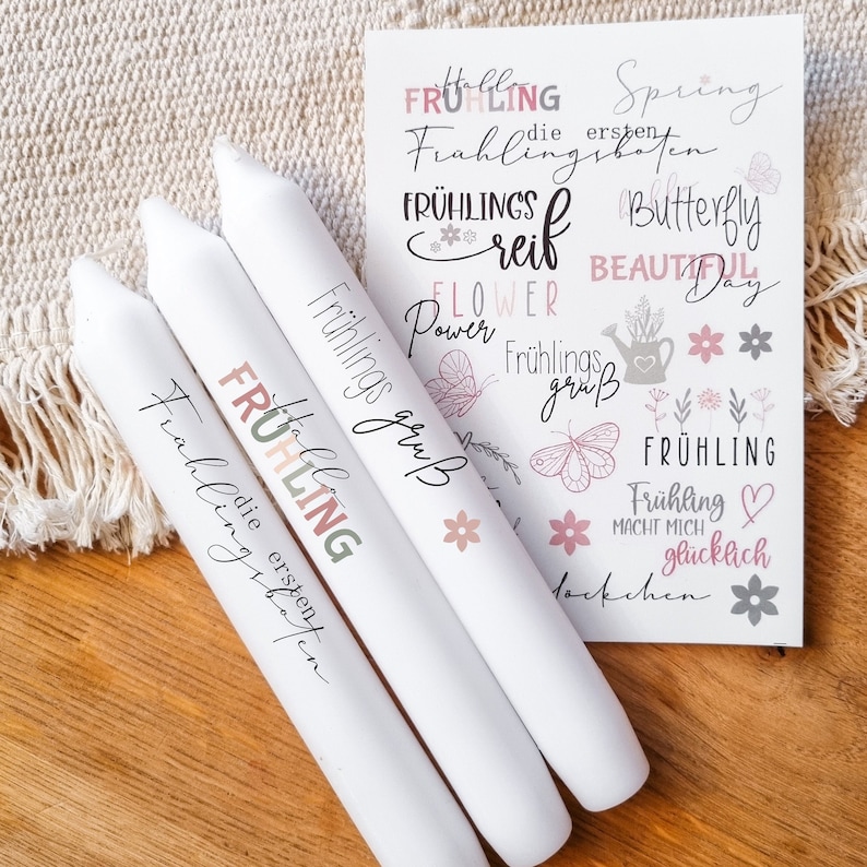 Candle Tattoos Various Motifs | Water Slide Film | Decorating Candles ...