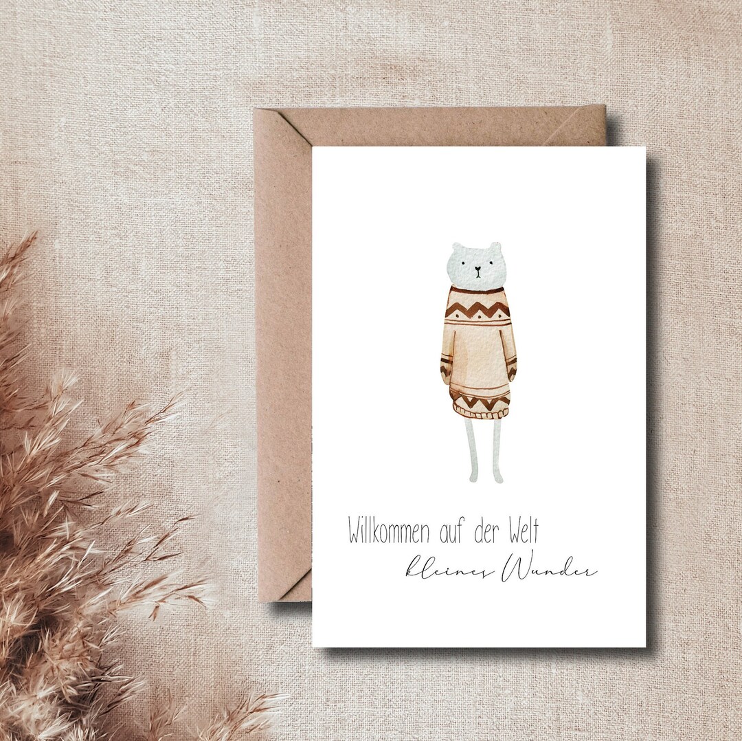 Congratulations Card or Nursery Poster Little Miracle | Birth Card ...