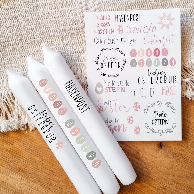 Candle Tattoos Various Motifs | Water Slide Film | Decorating Candles ...