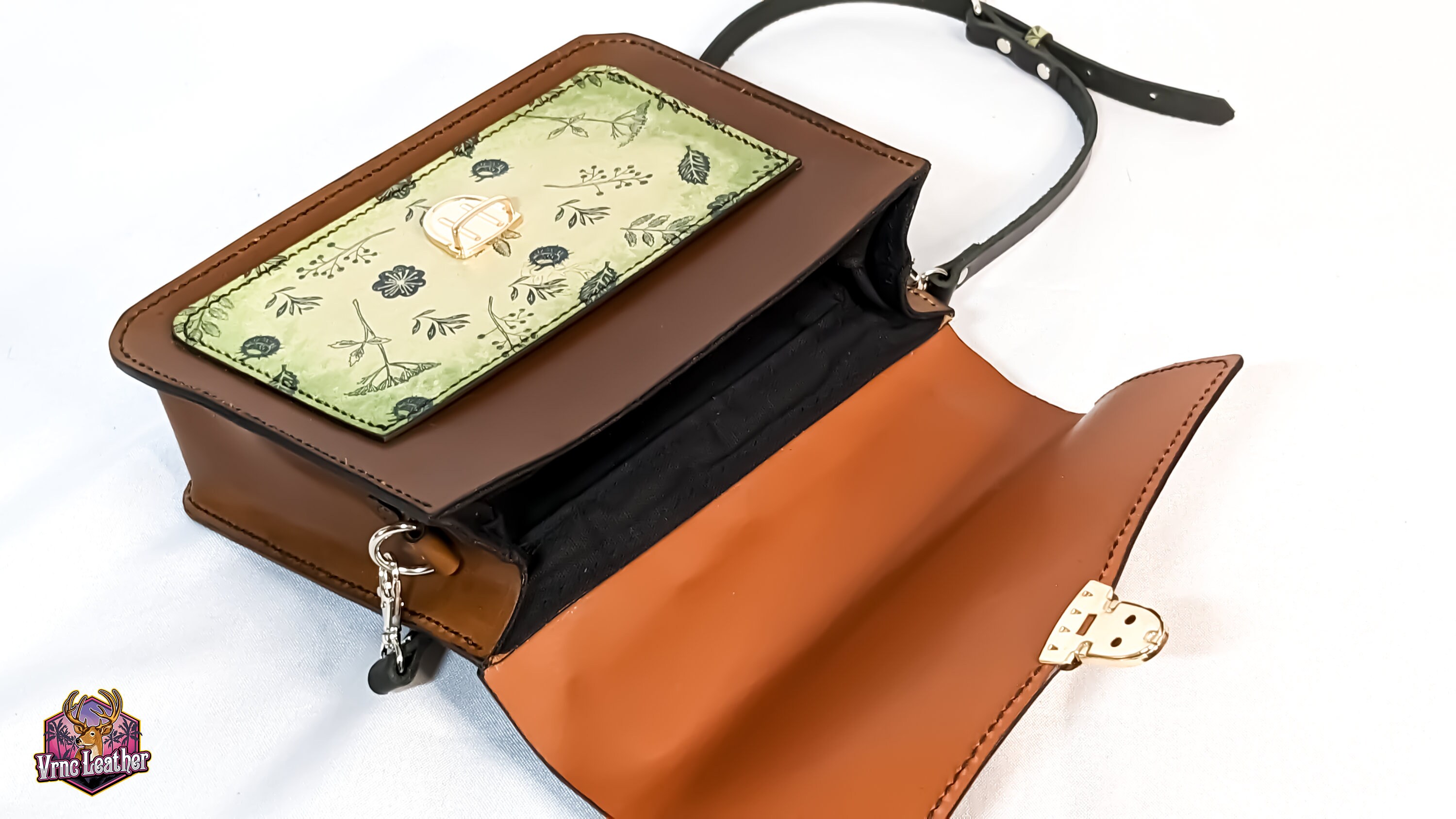Personalized Full Grain Leather Forest Satchel Bag | Vrnc Leather - Etsy