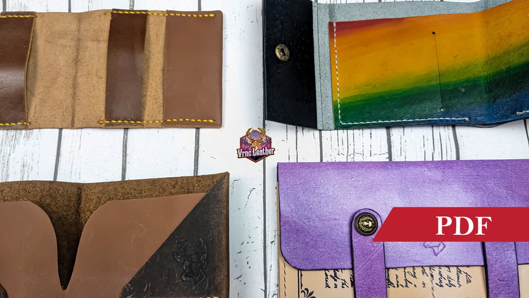 Pdf>> 4 Minimalist Leather Wallets Leather Scraps Projects Patterns ...
