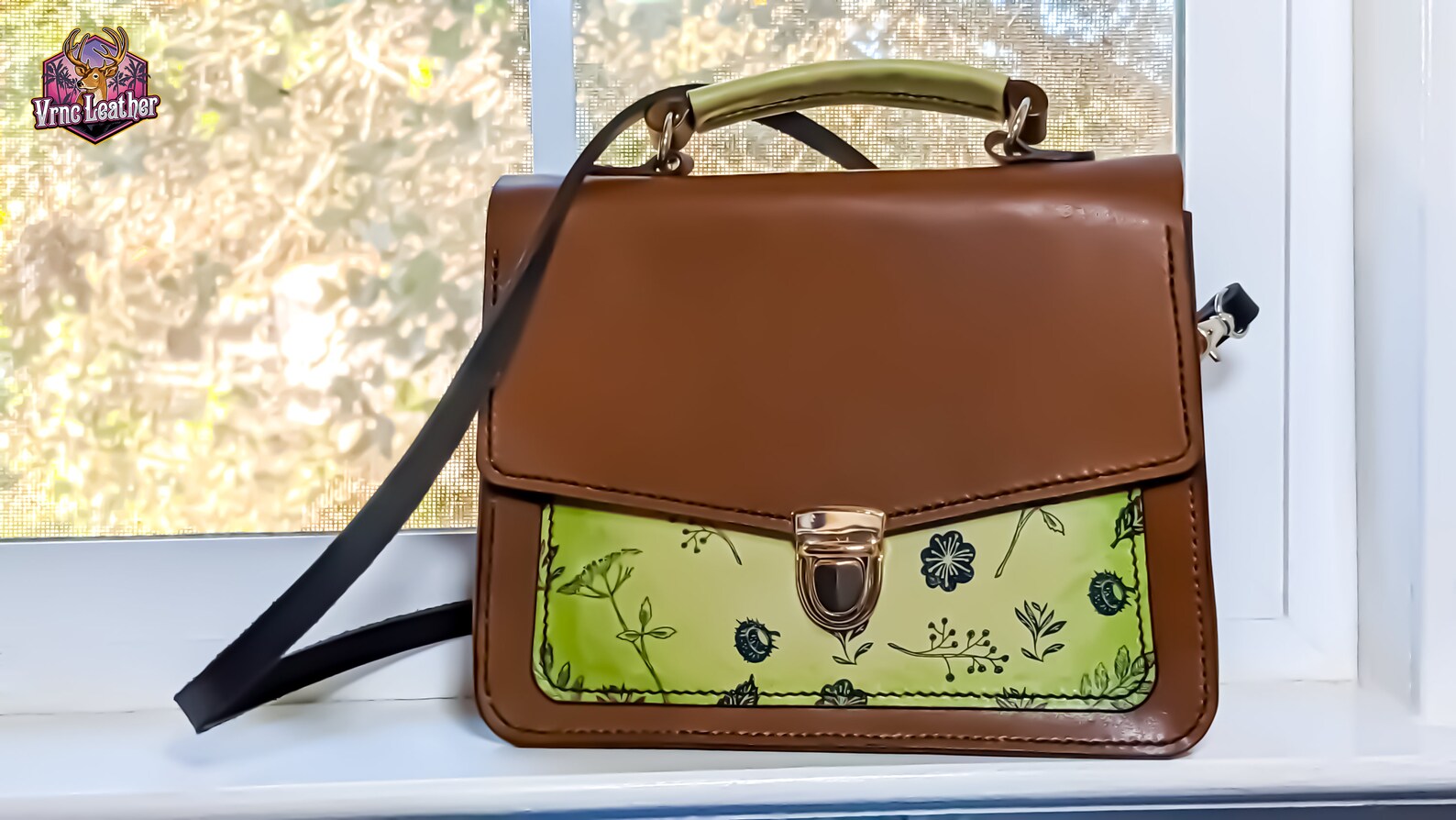 Personalized Full Grain Leather Forest Satchel Bag | Vrnc Leather - Etsy