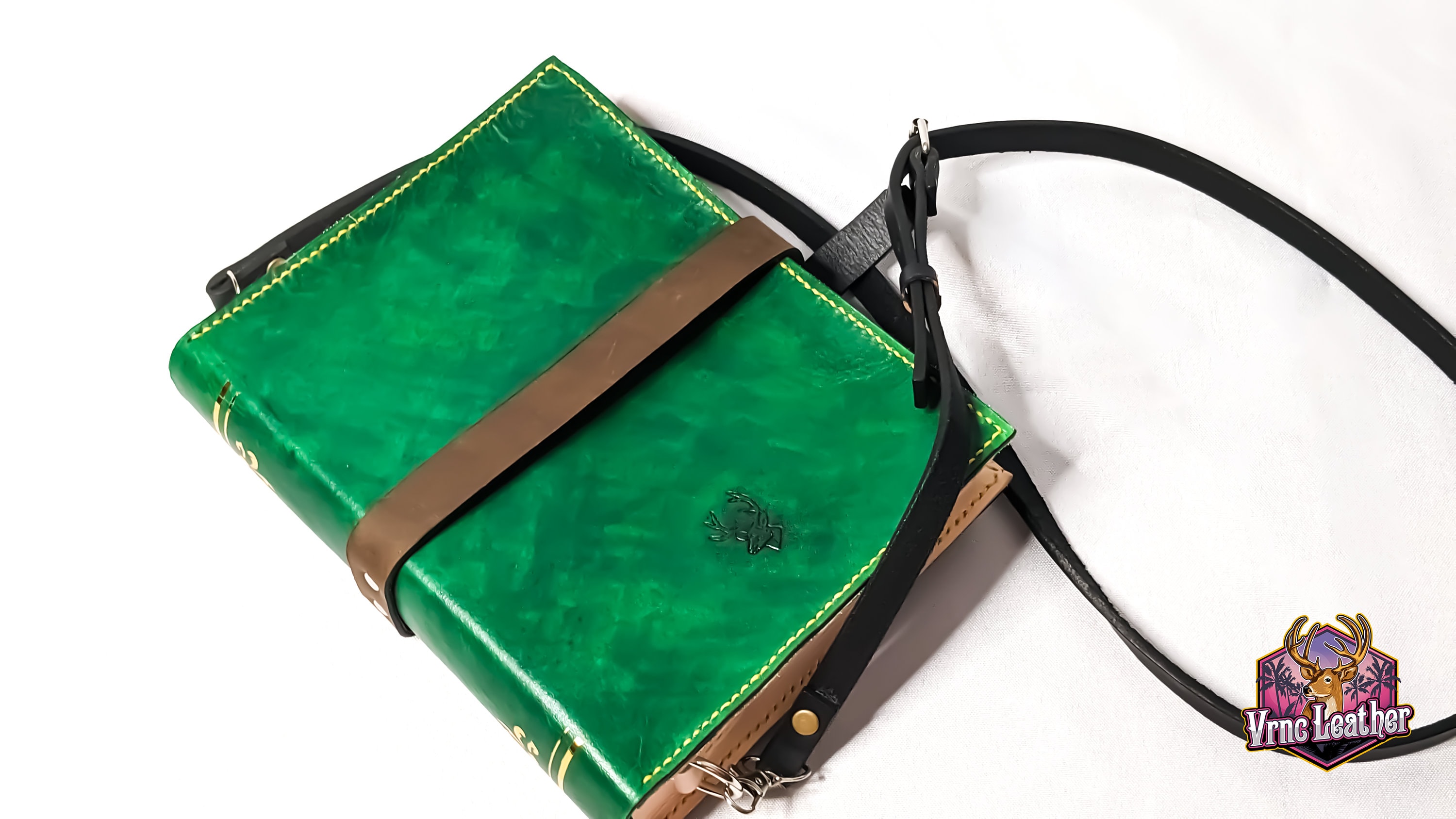 Vrnc Leather Leather Antler Book Style Satchel Bag/ Shoulder Bag ...