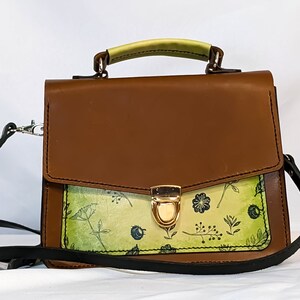 Personalized Full Grain Leather Forest Satchel Bag | Vrnc Leather - Etsy