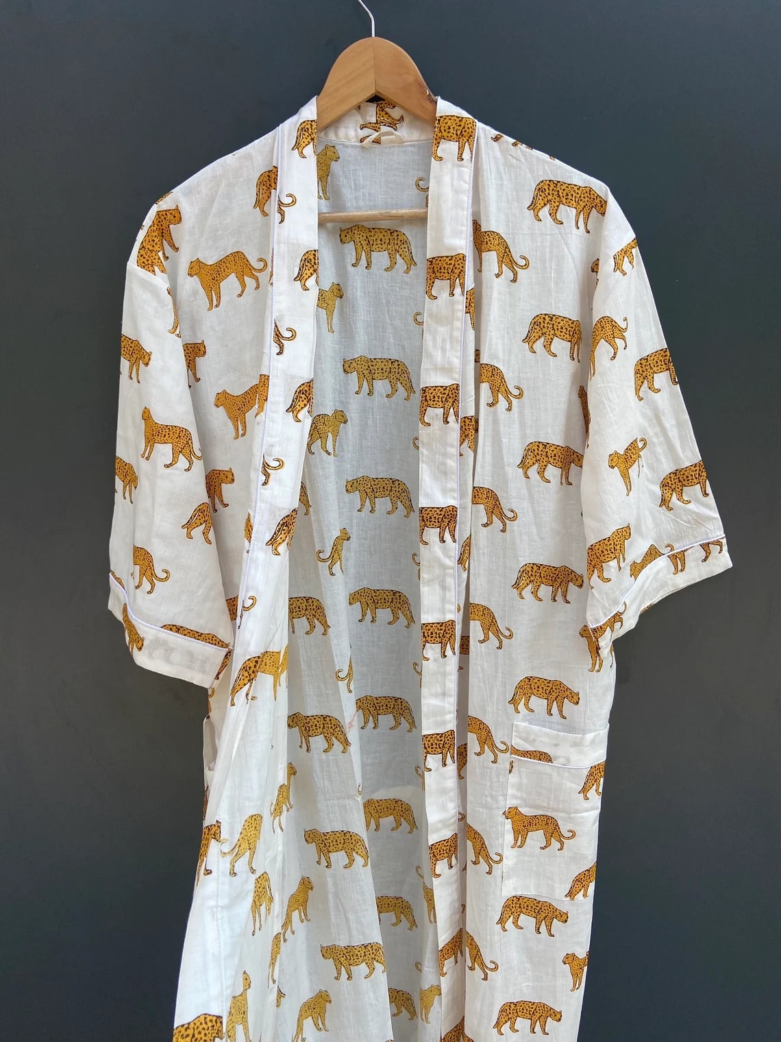 EXPRESS DELIVERY Cotton Kimono Robes Tiger Print Kimono - Etsy