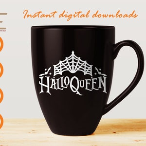 Halloqueen Svg, Halloween Queen Svg, Funny Halloween Quote Design Files ...