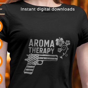 Distressed Gun Flag SVG, Handgun and Hibiscus SVG, Funny Aroma Therapy ...