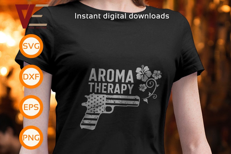 Distressed Gun Flag SVG Handgun and Hibiscus SVG Funny Aroma - Etsy