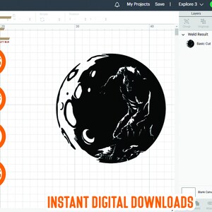 Werewolf Full Moon SVG, Halloween Wall Decals, Monster Decor Clipart ...