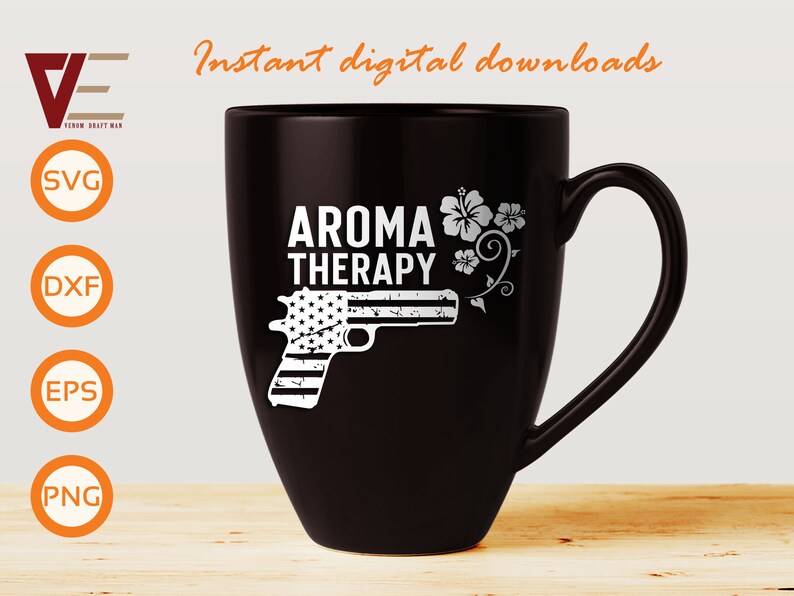 Distressed Gun Flag SVG Handgun and Hibiscus SVG Funny Aroma - Etsy