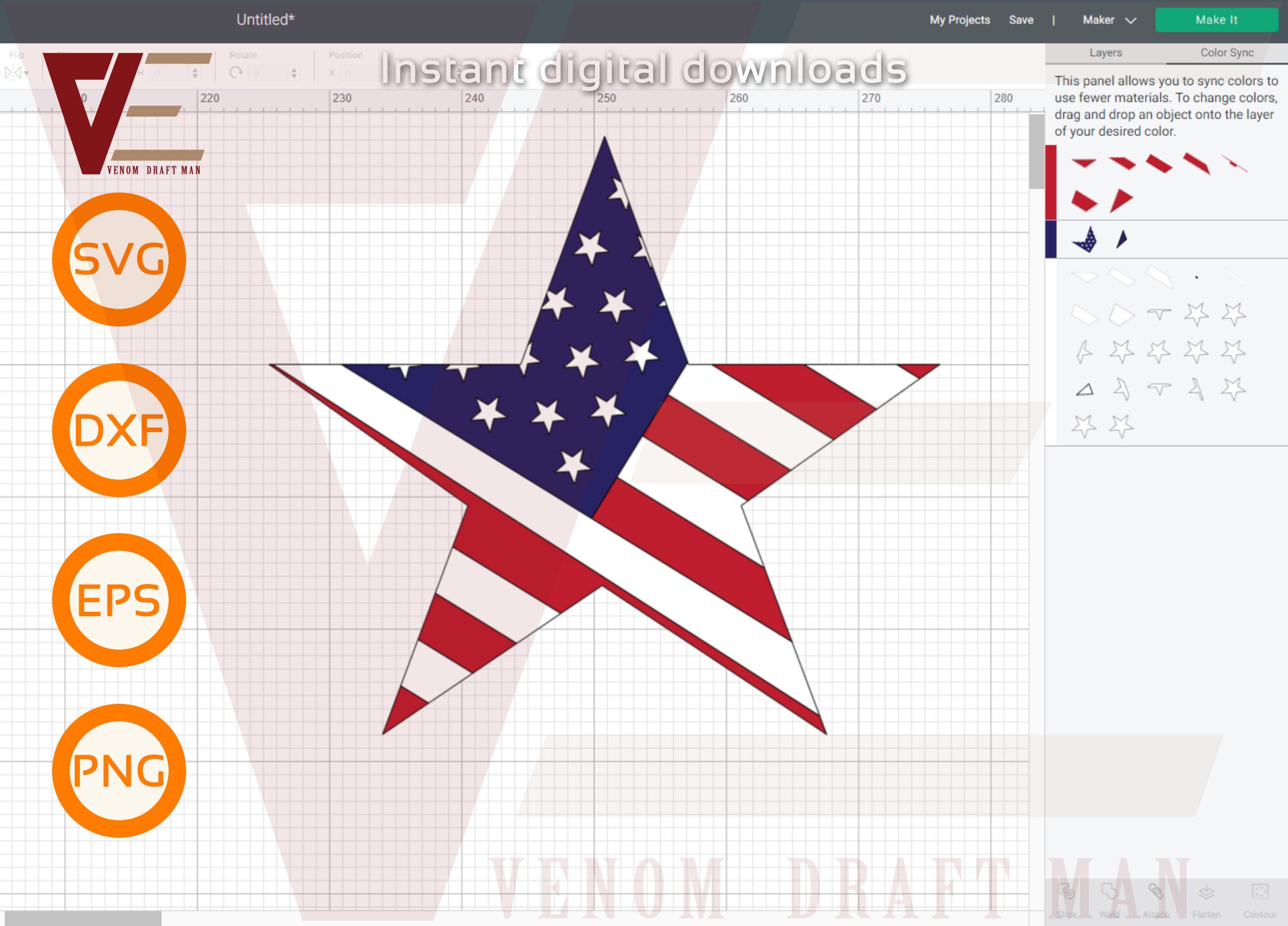 USA Flag Star SVG Independence Day Svg Patriotic Cut File - Etsy