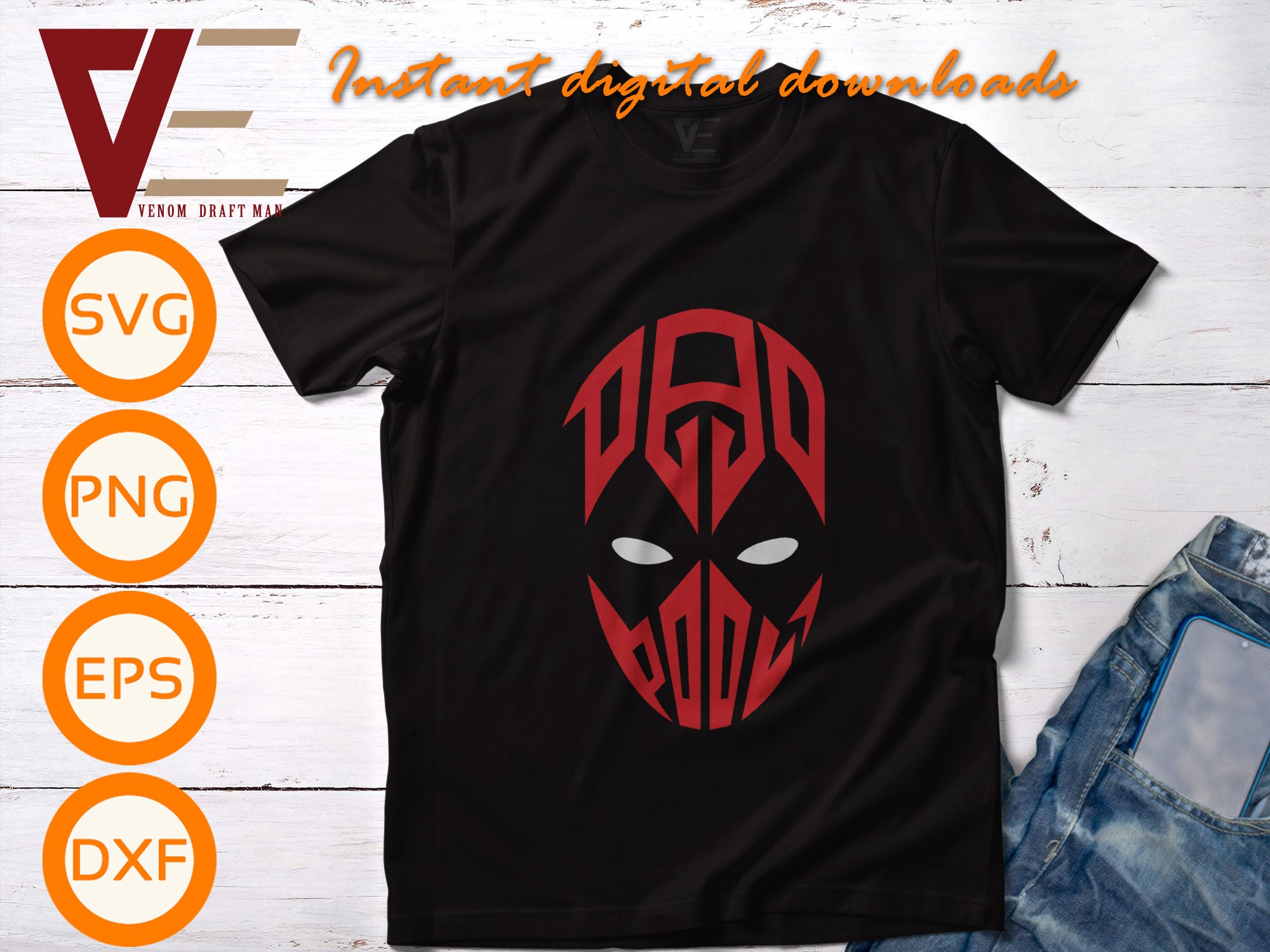 Dadpool SVG Father's Day Funny Dad Svg Deadpool Dad - Etsy