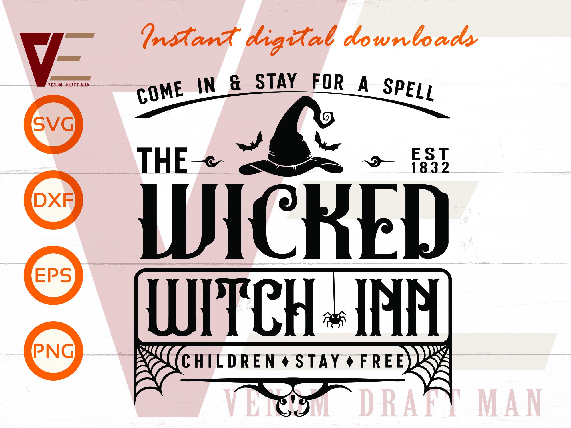 Wicked Witch Inn Sign Svg Witch Sign Decor Svg Halloween - Etsy