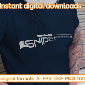 Sniper Rifle SVG, Sniper Logo SVG, Sniper Typography Designs Vector PNG ...