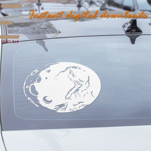 Werewolf Full Moon SVG, Halloween Wall Decals, Monster Decor Clipart ...