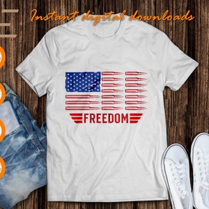 Freedom Bullet Flag Svg, Rifle Flag Svg, American Flag SVG Files for ...