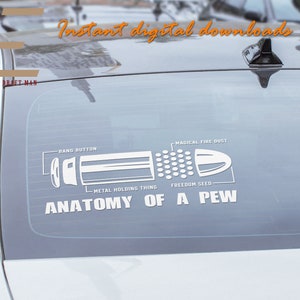 Anatomy of A Pew SVG, 9mm Bullet Vector, Funny 2nd Amendment Svg Files ...