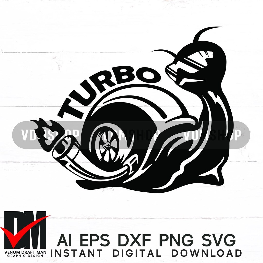 Turbo Snail Svg, Turbo Charger Svg, Diesel Mechanic Svg, Car Vinyl ...