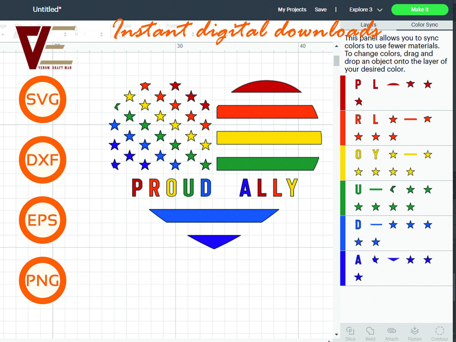 Proud Ally SVG Pride Month Svg DIY LGBTQ Apparel and More - Etsy