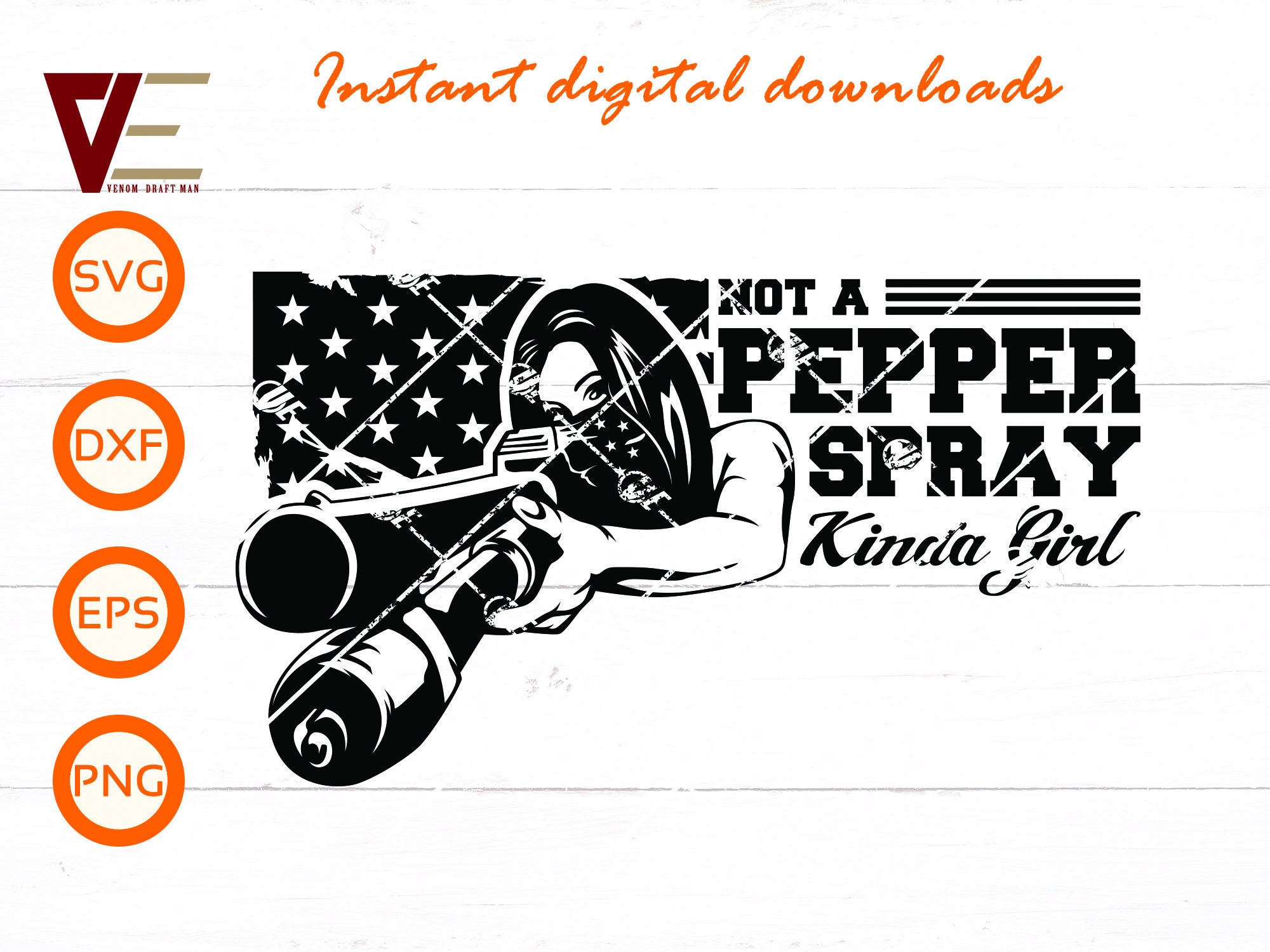 Not A Pepper Spray Kinda Girl SVG Support the Second - Etsy