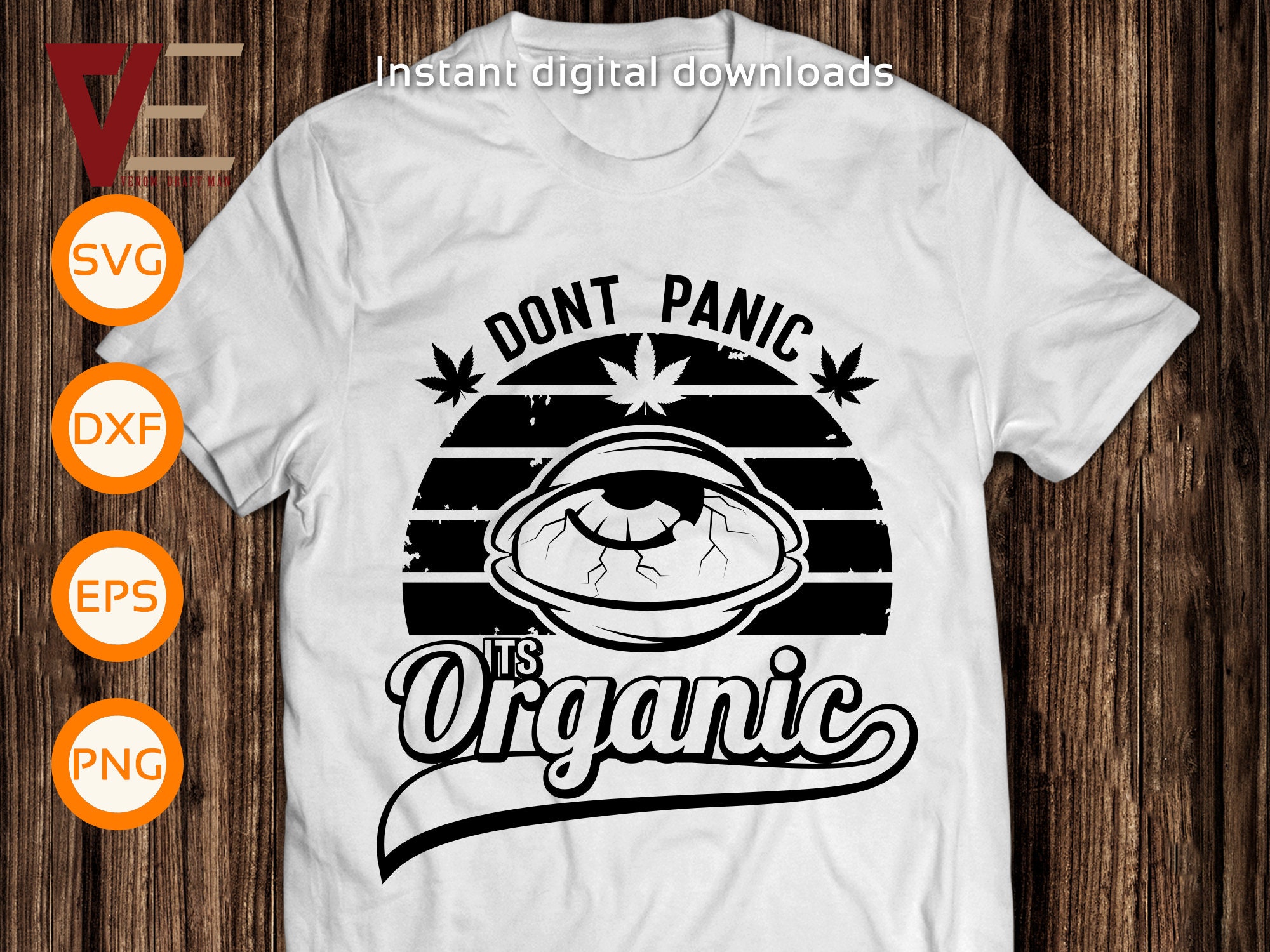 Dont Panic Its Organic Svg Retro Cannabis Svg Cannabis Gift - Etsy