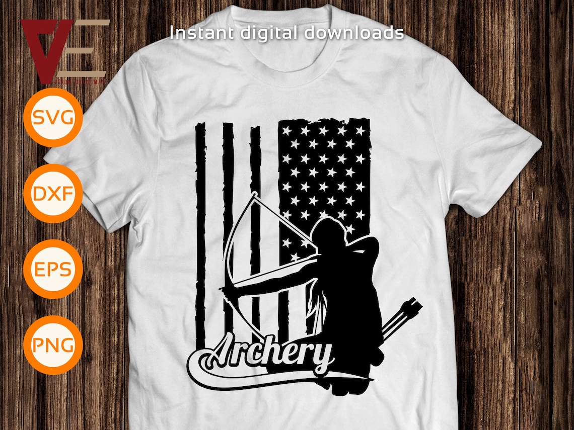 Girl Archery SVG DXF PNG Deer Hunter Svg Archery Bow Hunter - Etsy