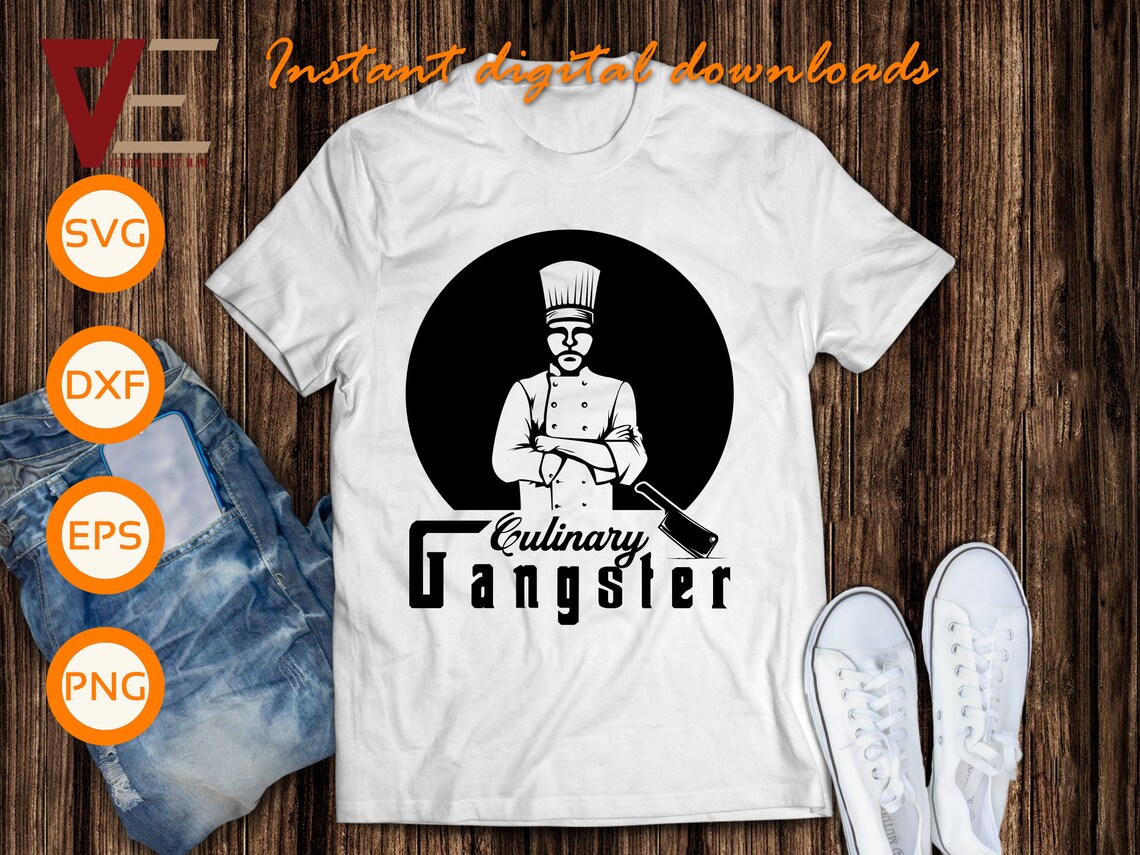 Culinary Gangster SVG Funny Kitchen Svg Chef SVG Files for - Etsy