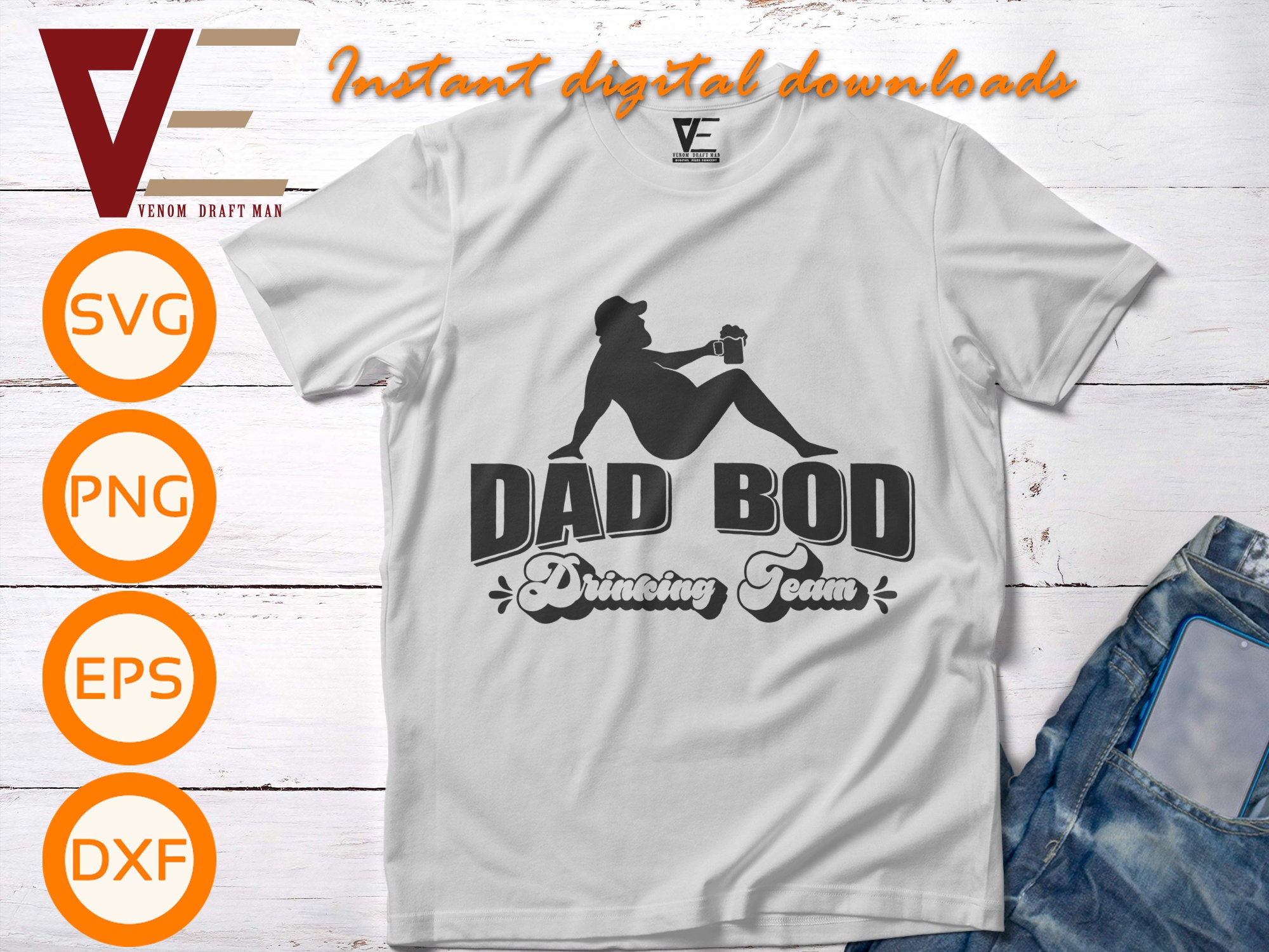 Dad Bod Drinking Team Svg Fat Man Svg Funny Father's Day - Etsy UK
