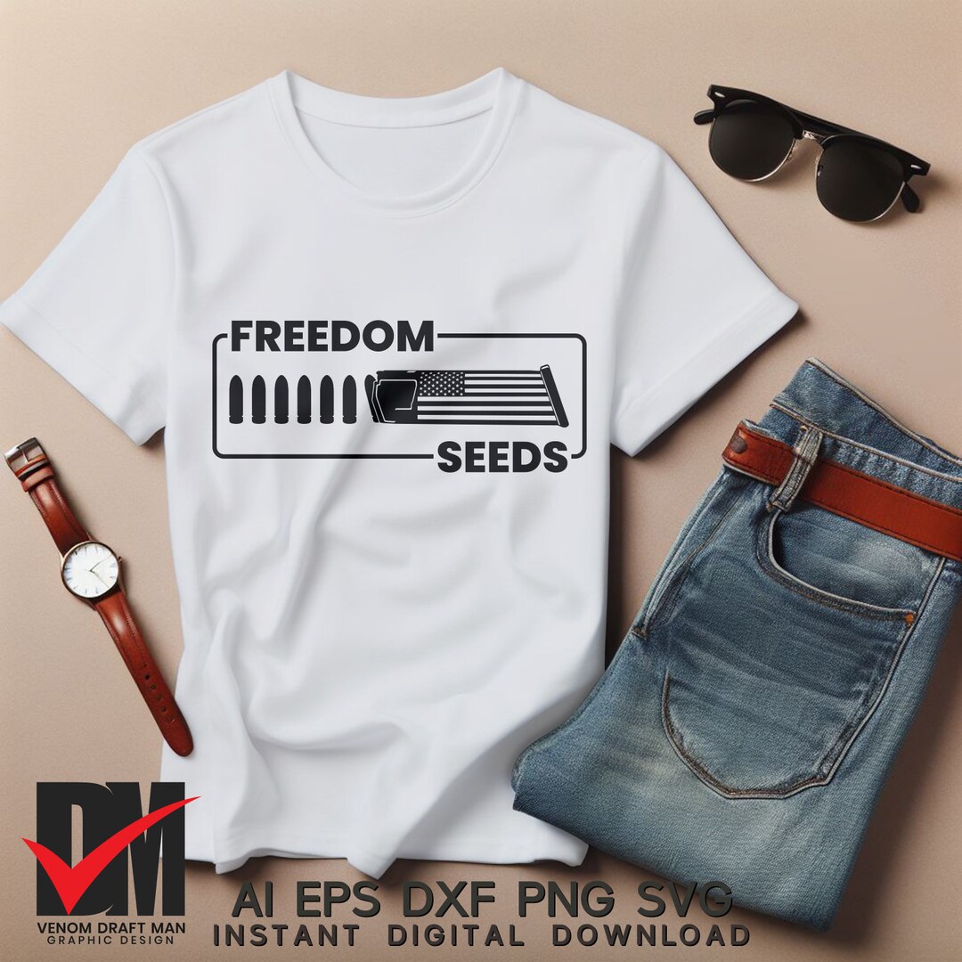 Freedom Seeds Ammo American Flag SVG, Bullet Flag SVG, 2nd Amendment ...