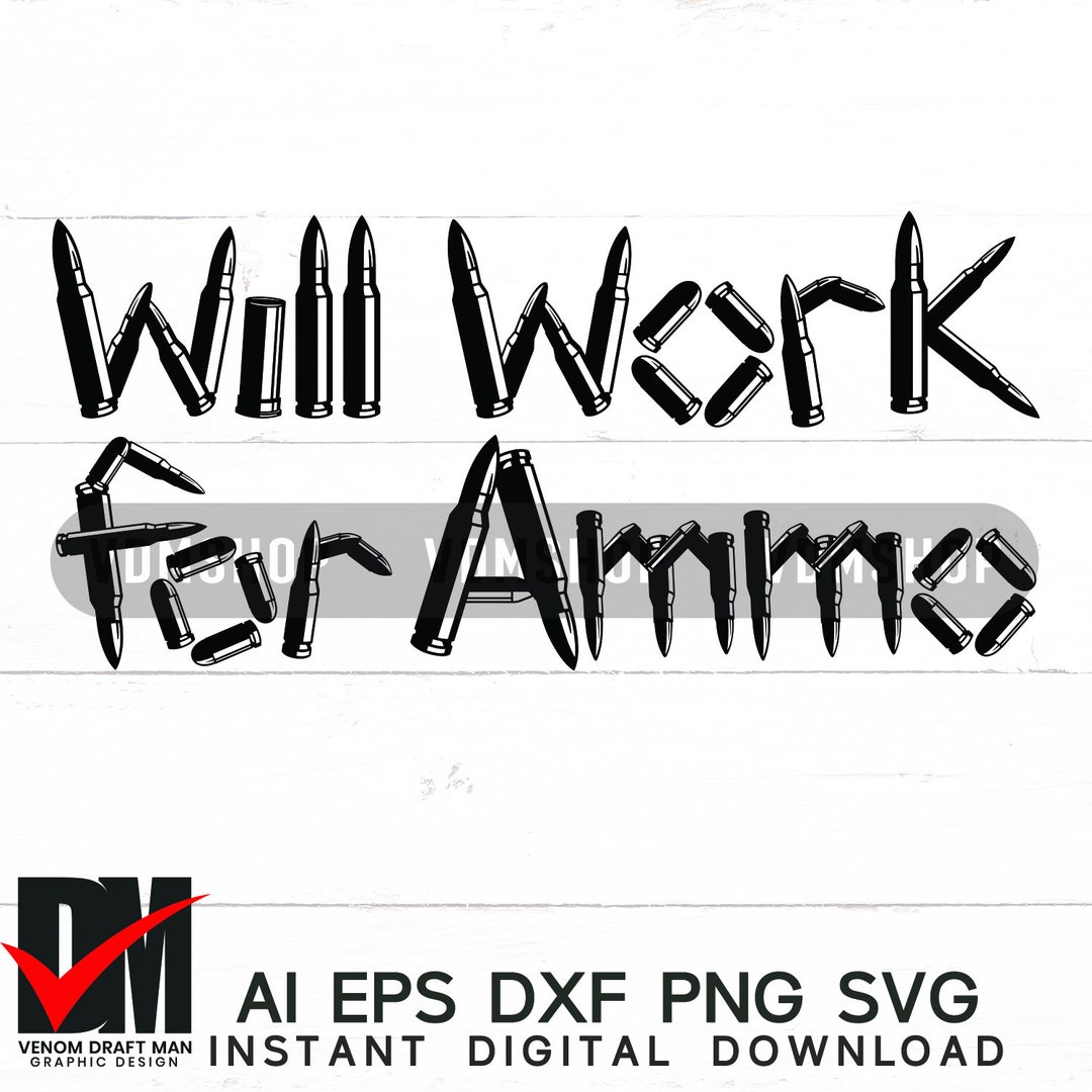 Funcionará para munición svg, balas svg, archivos svg de 2ª enmienda ...