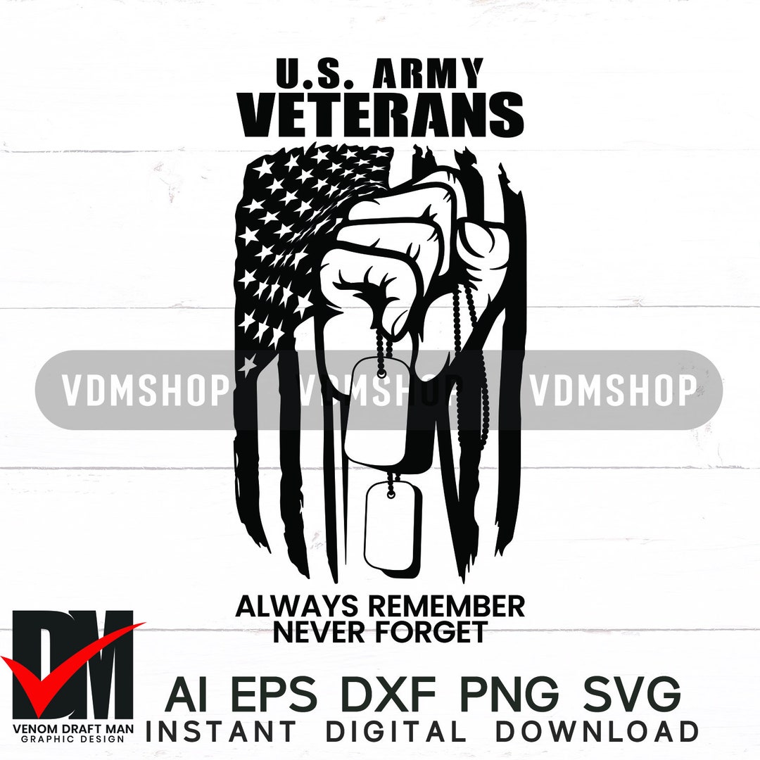 US Army Veterans Always Remember Never Forget Svg, Veterans Day Svg Files for Cricut, Silhouette ...